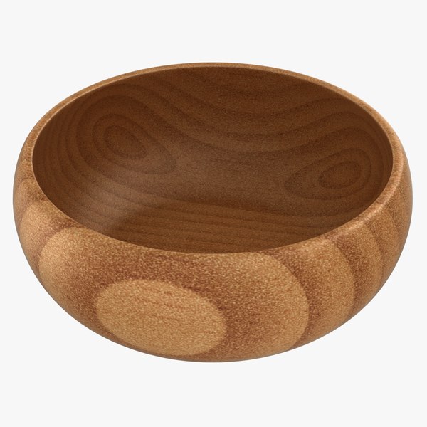 3D realistic wooden bowl 02 model - TurboSquid 1591675