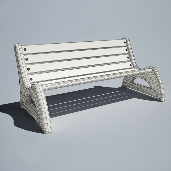 park bench 3d model