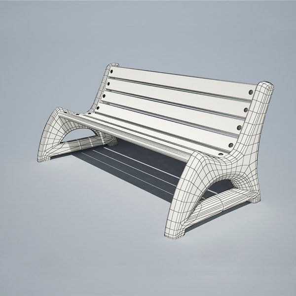 park bench 3d model