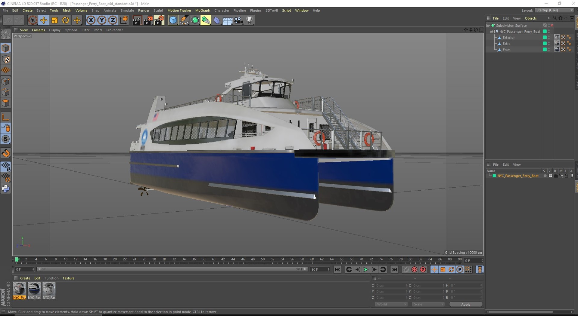 3D NYC Passenger Ferry Boat Model - TurboSquid 2260917