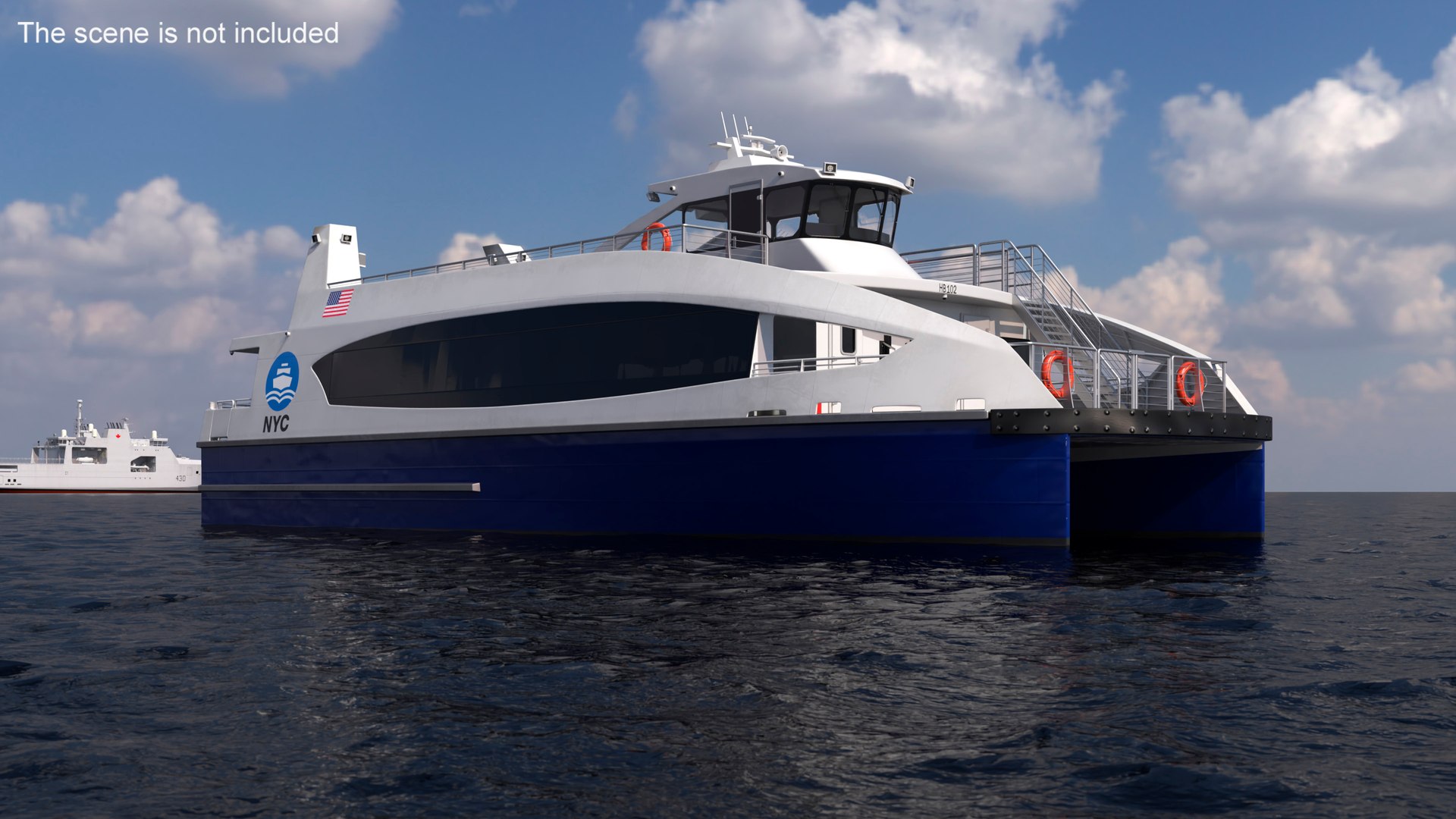 3D NYC Passenger Ferry Boat Model - TurboSquid 2260917
