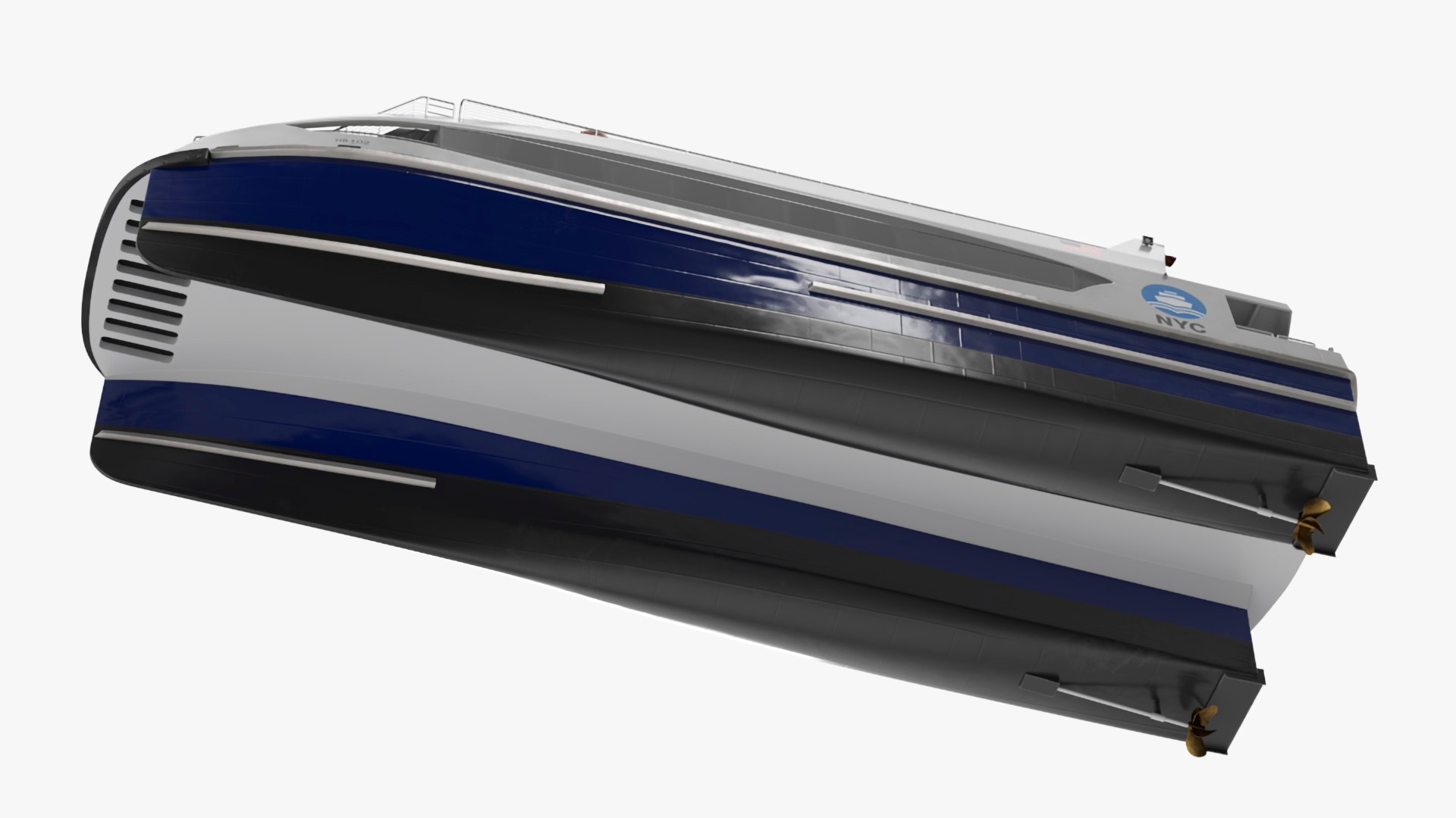 3D NYC Passenger Ferry Boat Model - TurboSquid 2260917