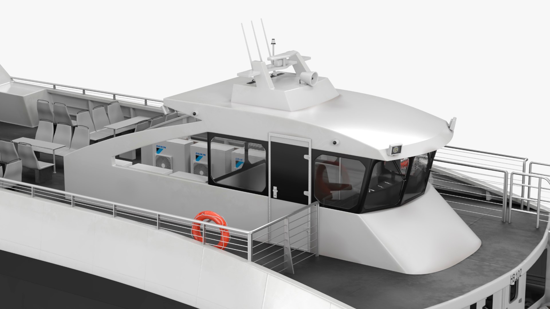 3D NYC Passenger Ferry Boat Model - TurboSquid 2260917