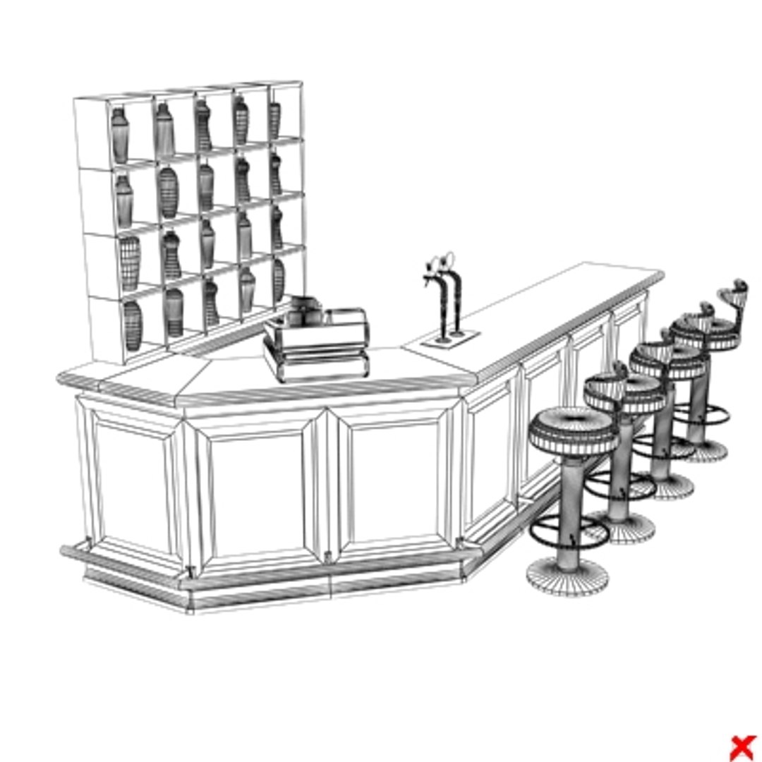 3d Bar Counter