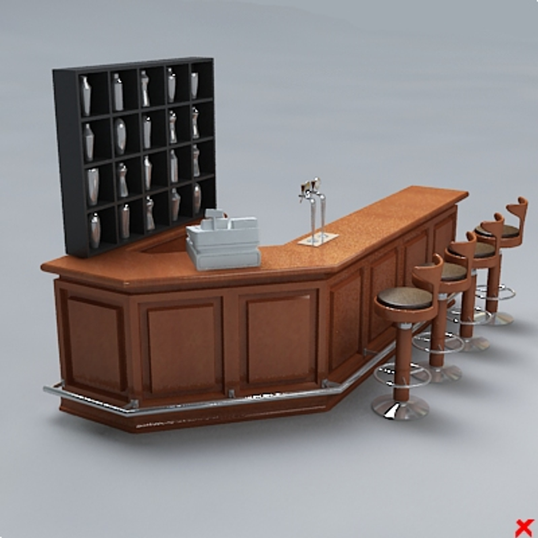 3d bar counter