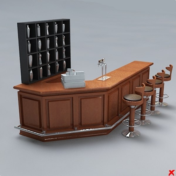 3d bar counter