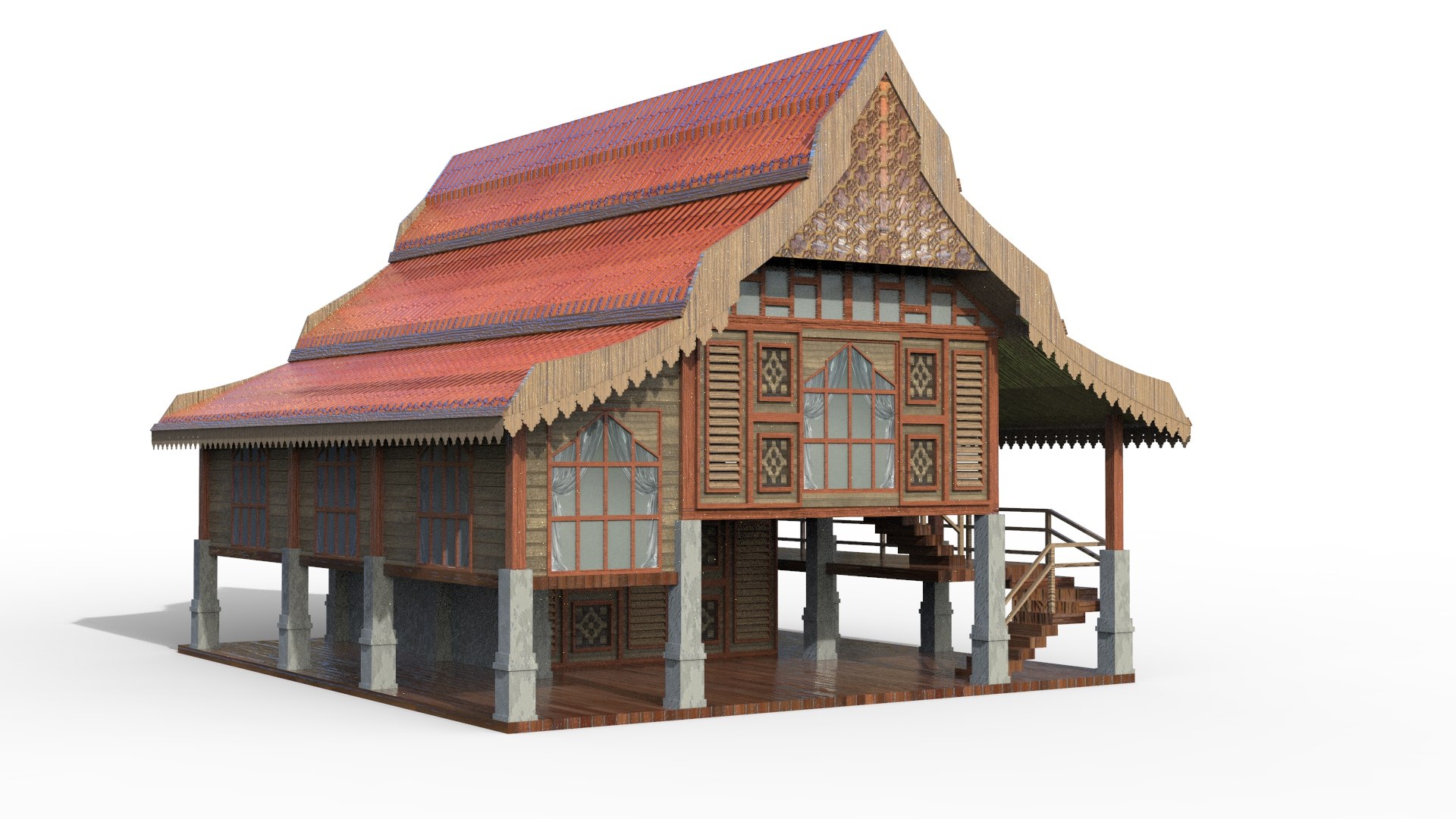 3D Malaysia House Model - TurboSquid 1707236
