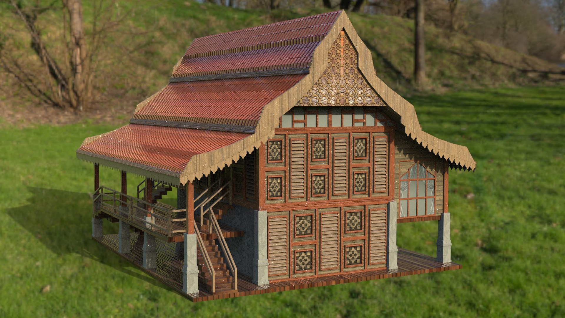 3D Malaysia House Model - TurboSquid 1707236