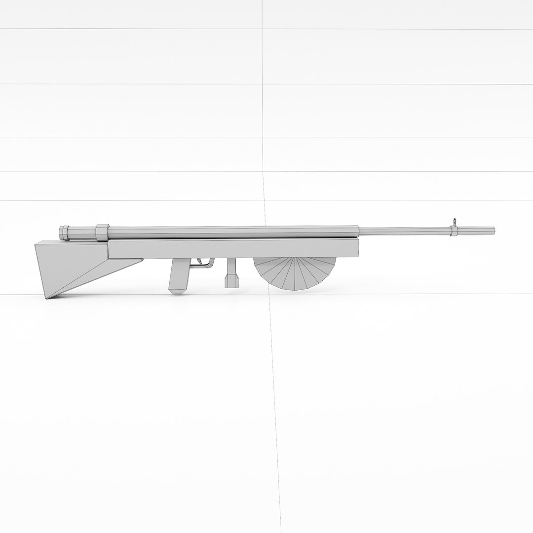 3D CHAUCHAT Light Machine Gun - TurboSquid 1992568