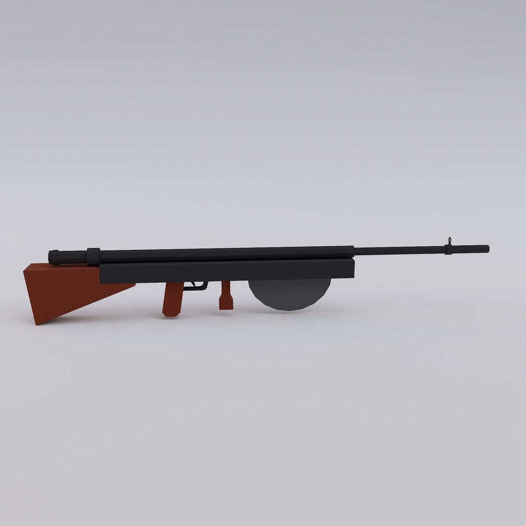 3D CHAUCHAT Light Machine Gun - TurboSquid 1992568