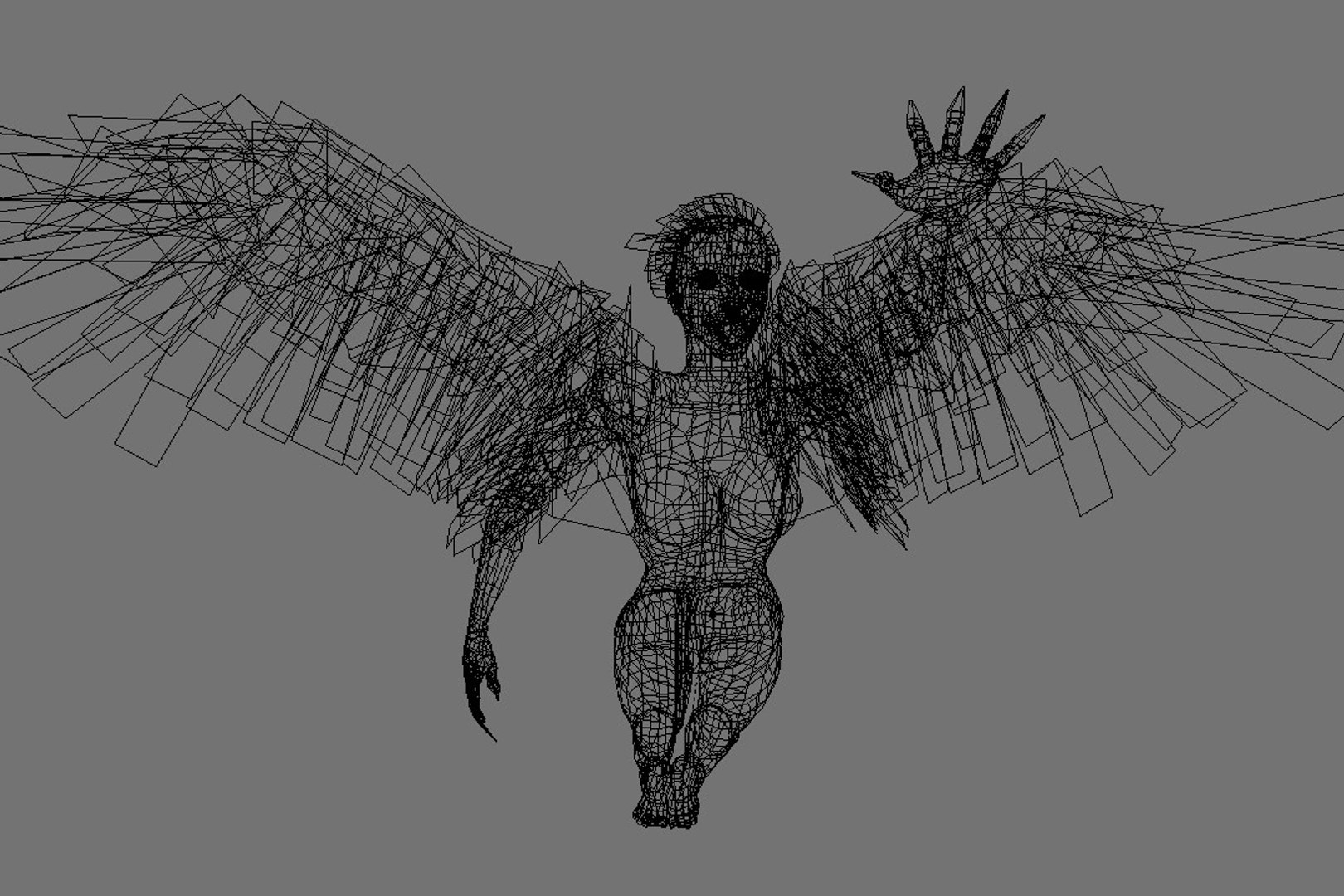 3d Harpy Beauty Wings