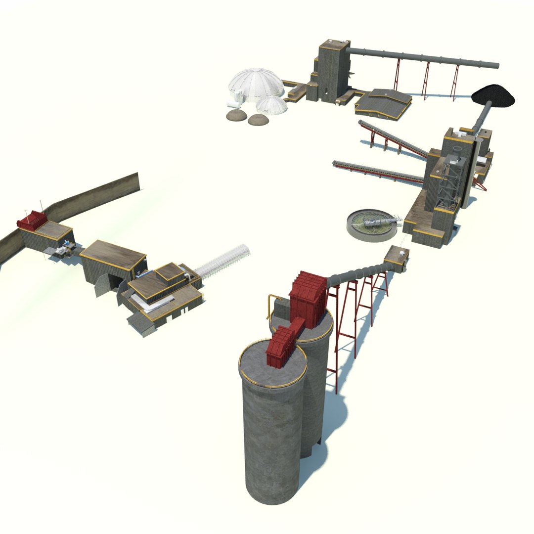 Coal Processing Plant 3D | 1145973 | TurboSquid