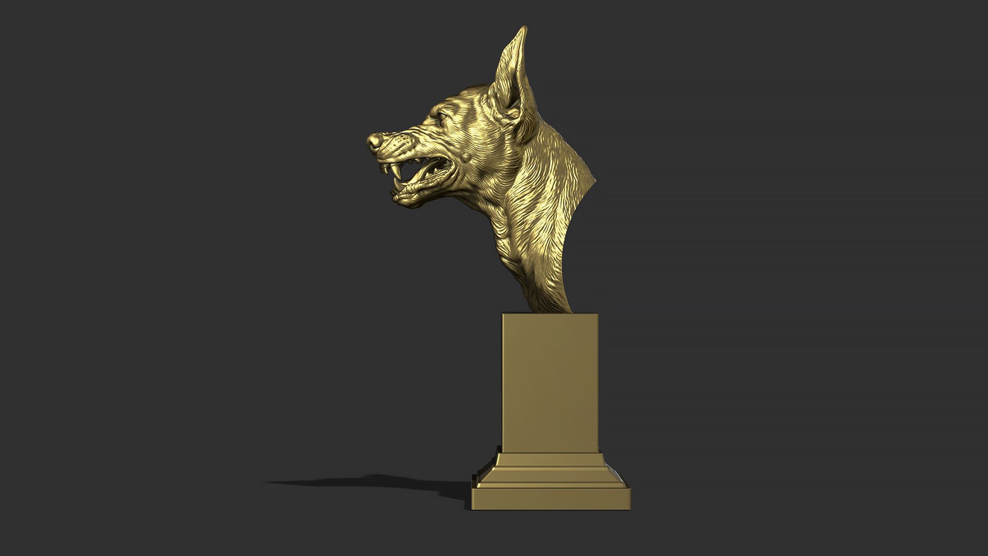 Doberman Head Grin Model - TurboSquid 2040433