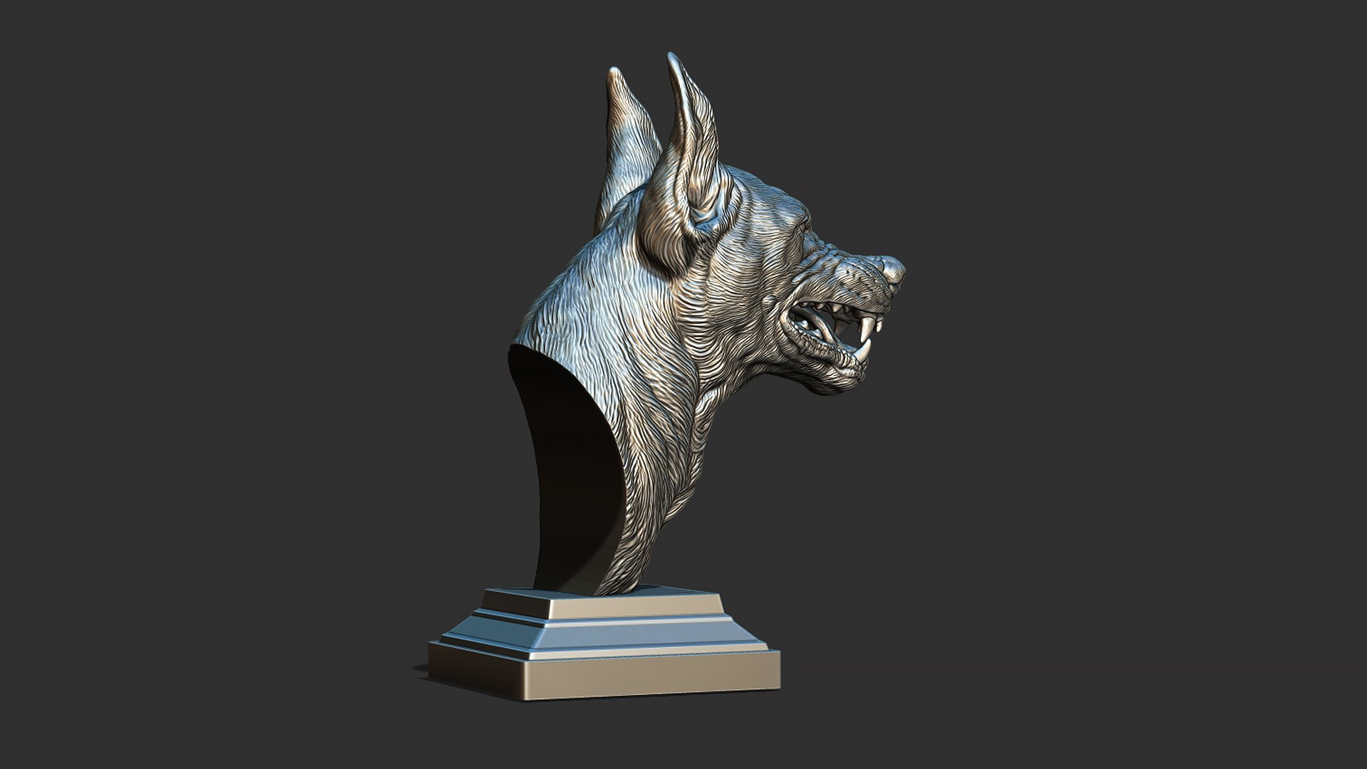 Doberman Head Grin Model - TurboSquid 2040433