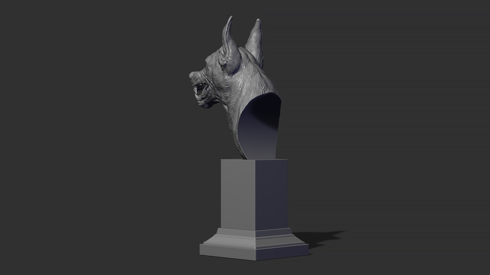 Doberman Head Grin Model - TurboSquid 2040433