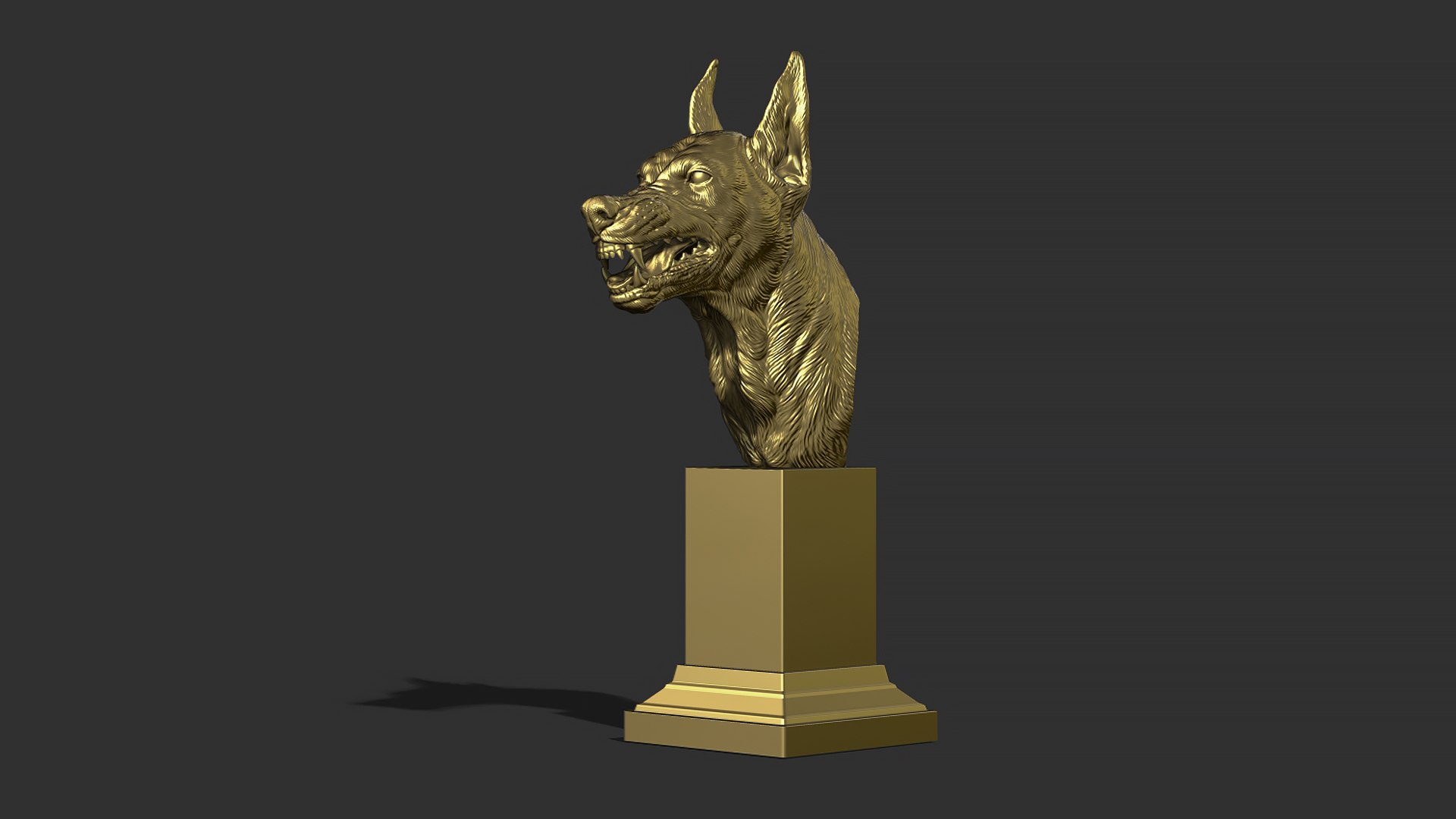 Doberman Head Grin Model - TurboSquid 2040433