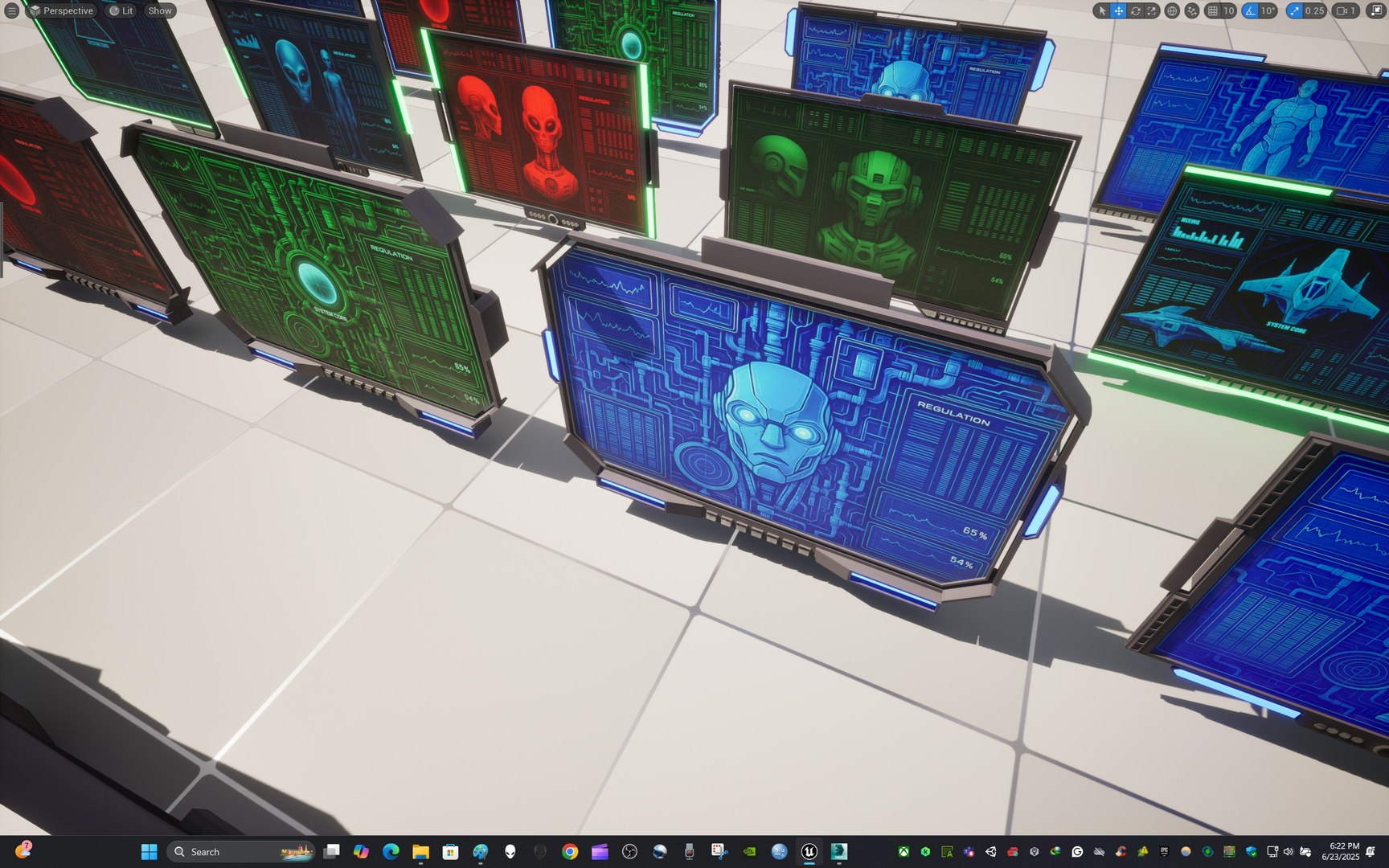 Sci-Fi Monitor Collection Final 3D - TurboSquid 2429537
