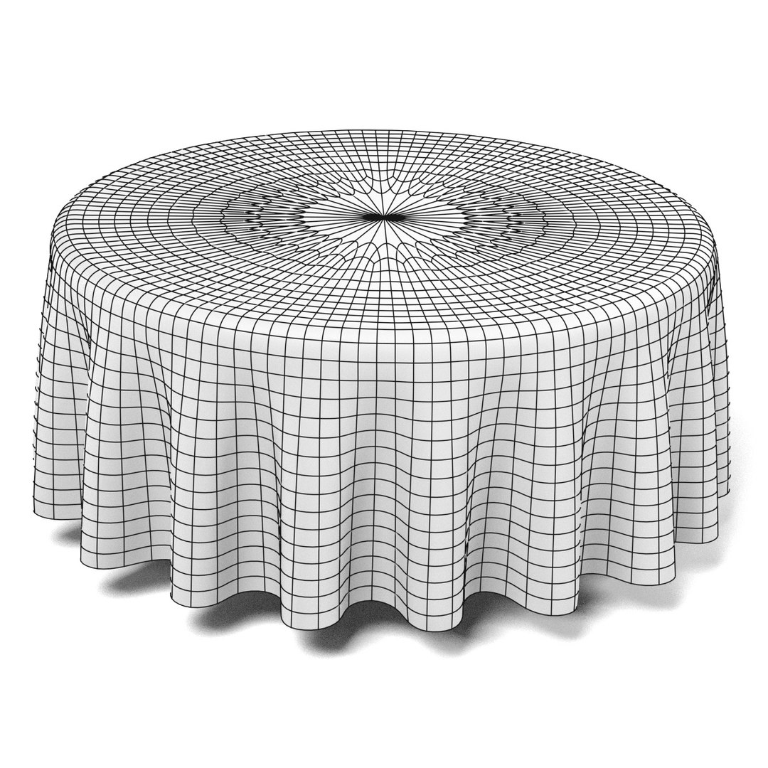 Table Cloth Tablecloth 3d Model