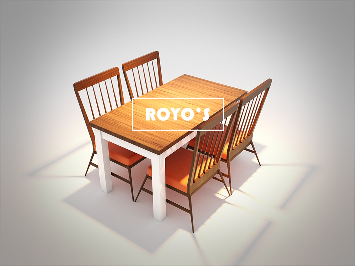 Cafe Dining Table Chair 3d Max