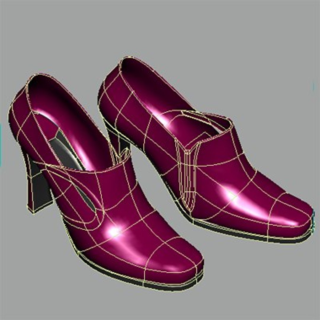 Patent-leather Woman Shoes 3d Model