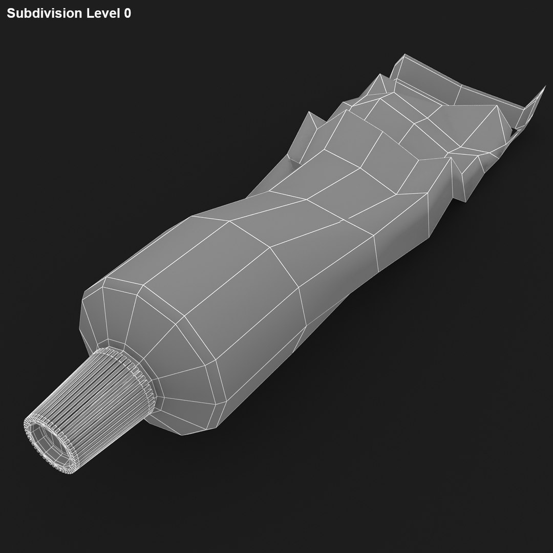 Realistic Squeezing Toothpaste 3d Model