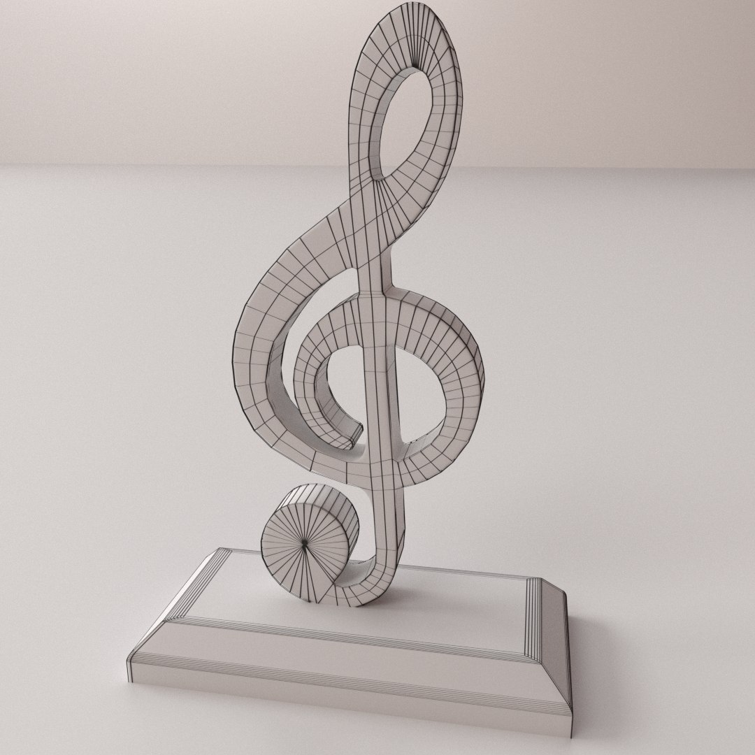 Music Trophy 3D Model - TurboSquid 1619687