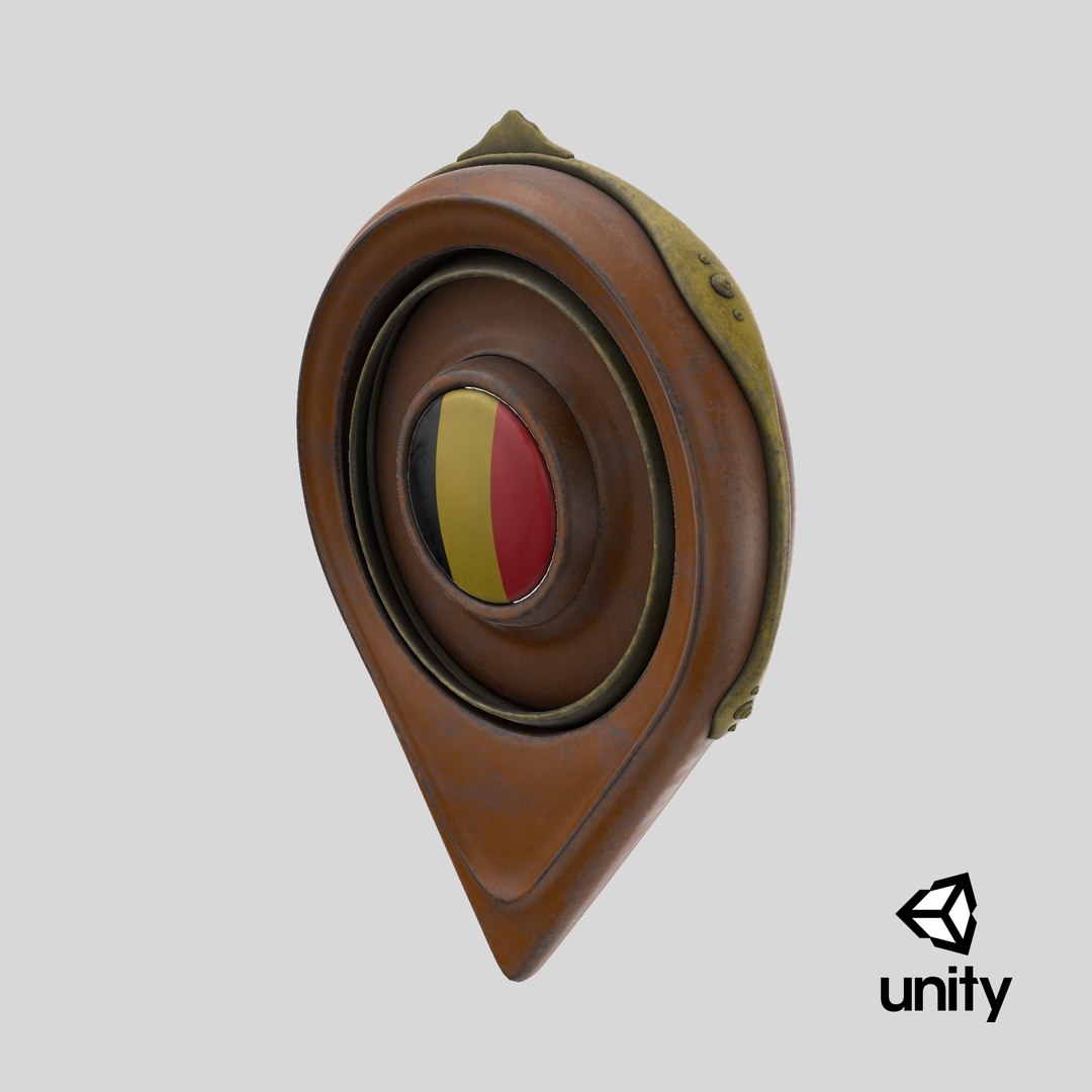 Belgium Flag Icon 3D Model - TurboSquid 2063048