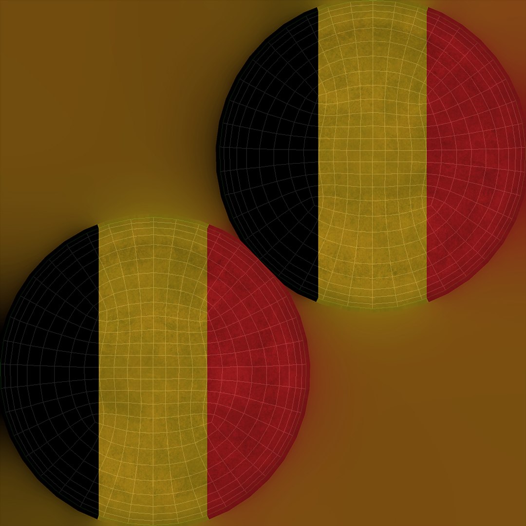 Belgium Flag Icon 3D Model - TurboSquid 2063048