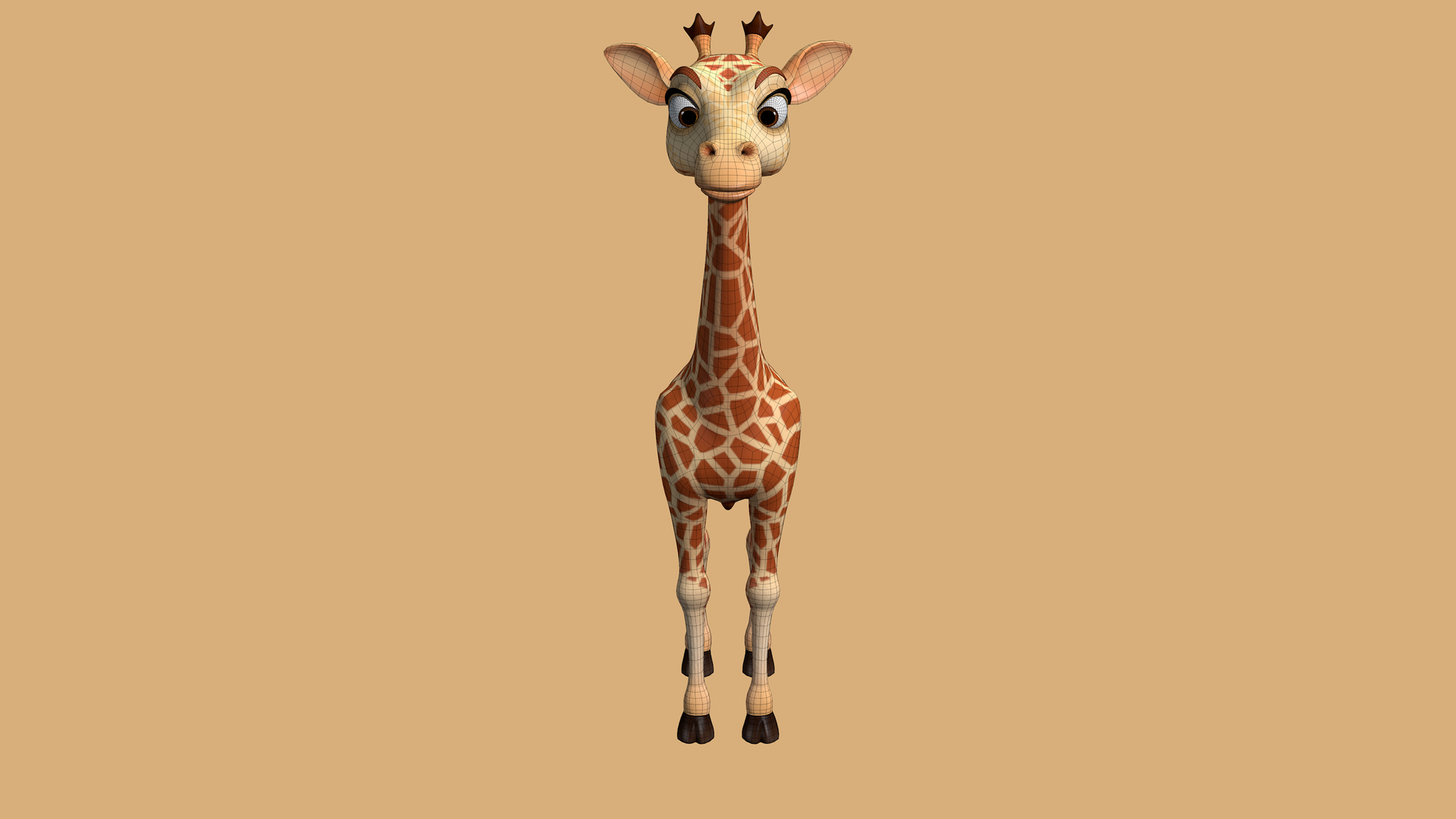 3D Giraffe Cartoon Character Model - TurboSquid 2189595