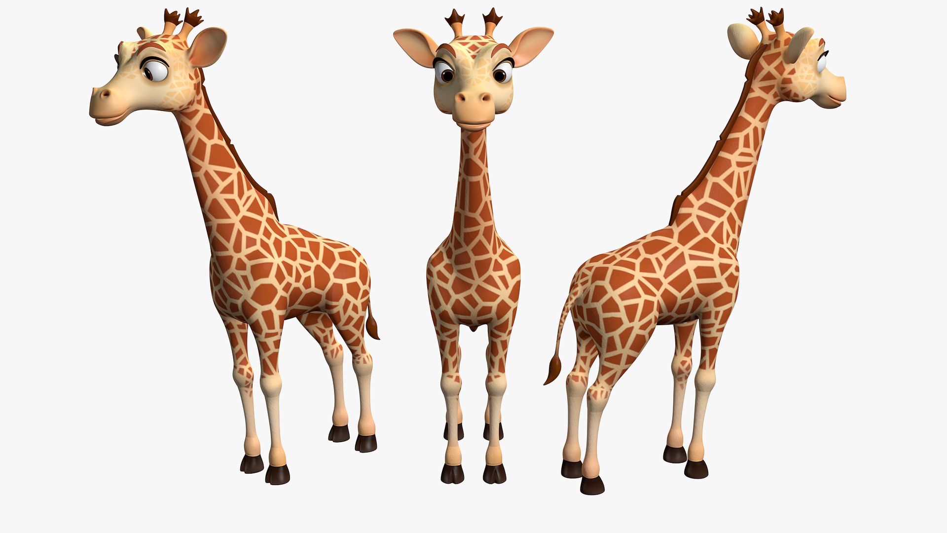 3D Giraffe Cartoon Character Model - TurboSquid 2189595