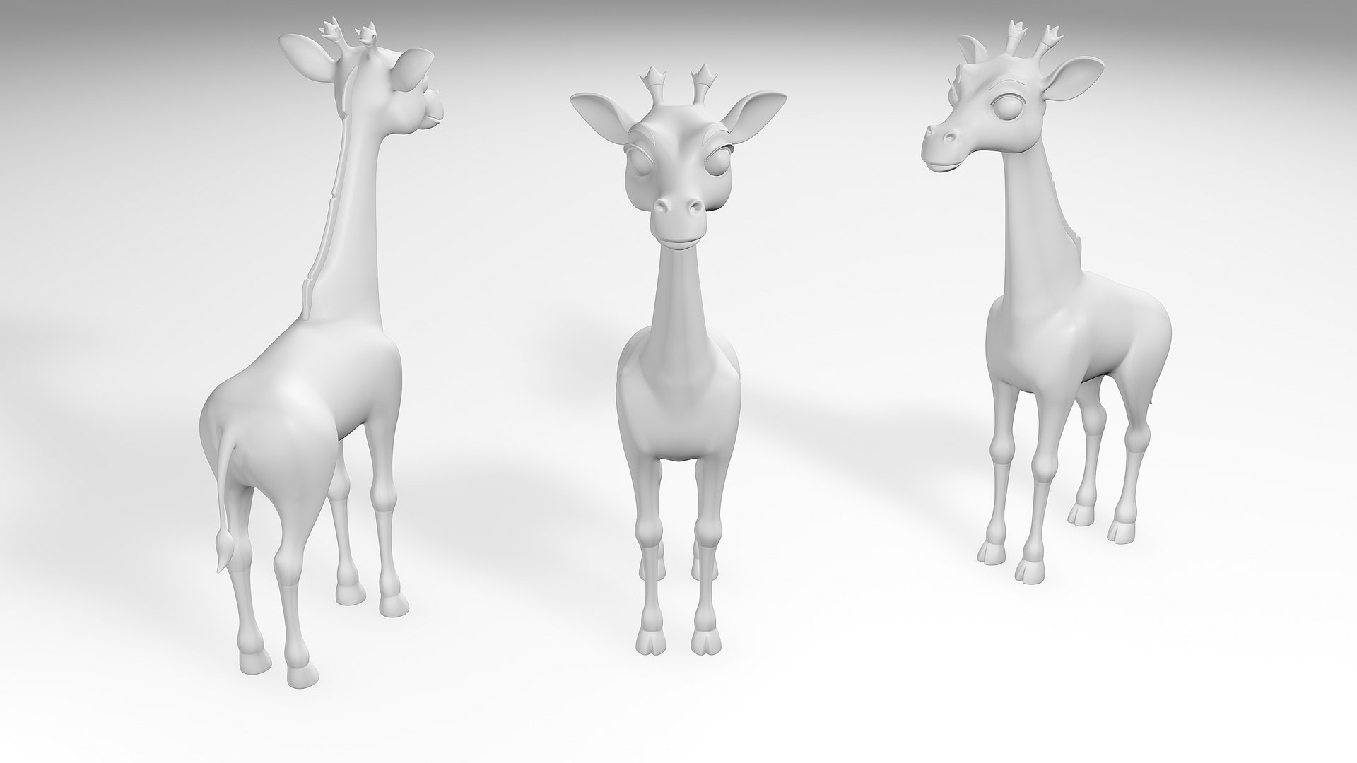 3D Giraffe Cartoon Character Model - TurboSquid 2189595