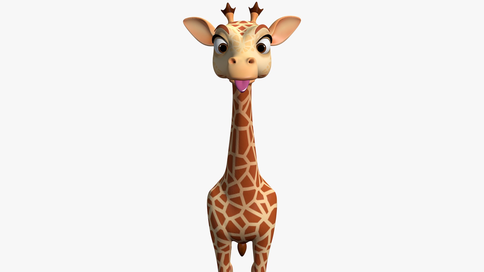 3D Giraffe Cartoon Character Model - TurboSquid 2189595
