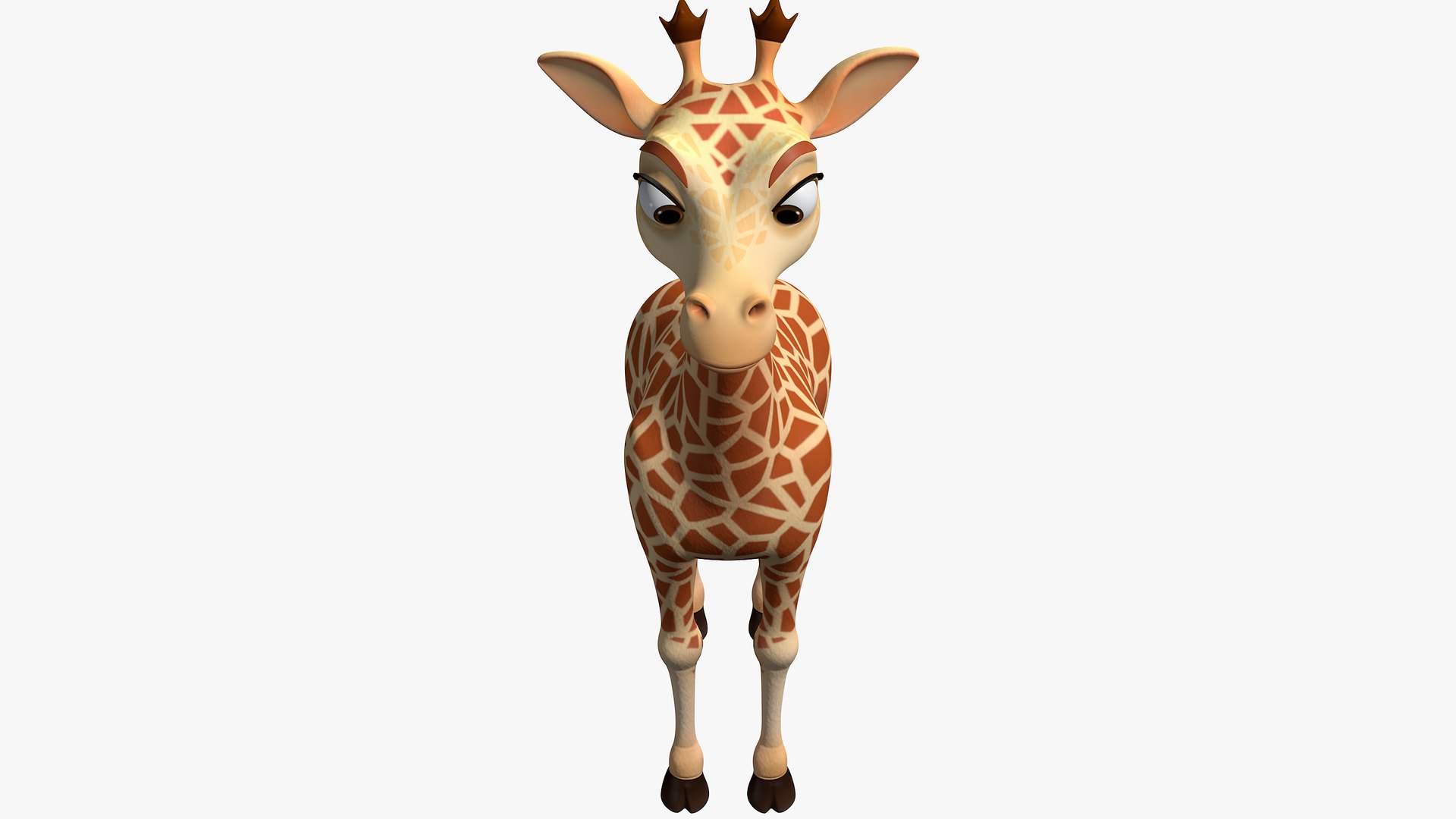 3D Giraffe Cartoon Character Model - TurboSquid 2189595