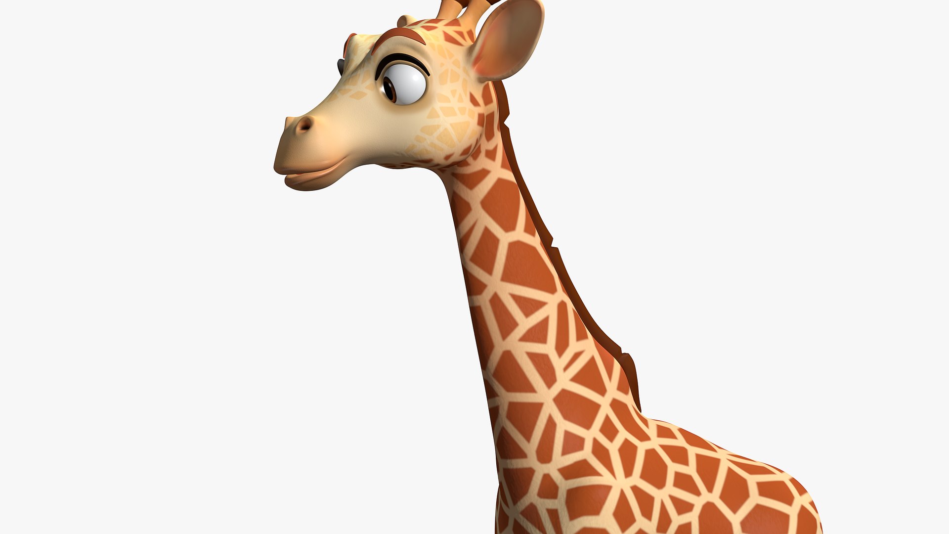 3D Giraffe Cartoon Character Model - TurboSquid 2189595