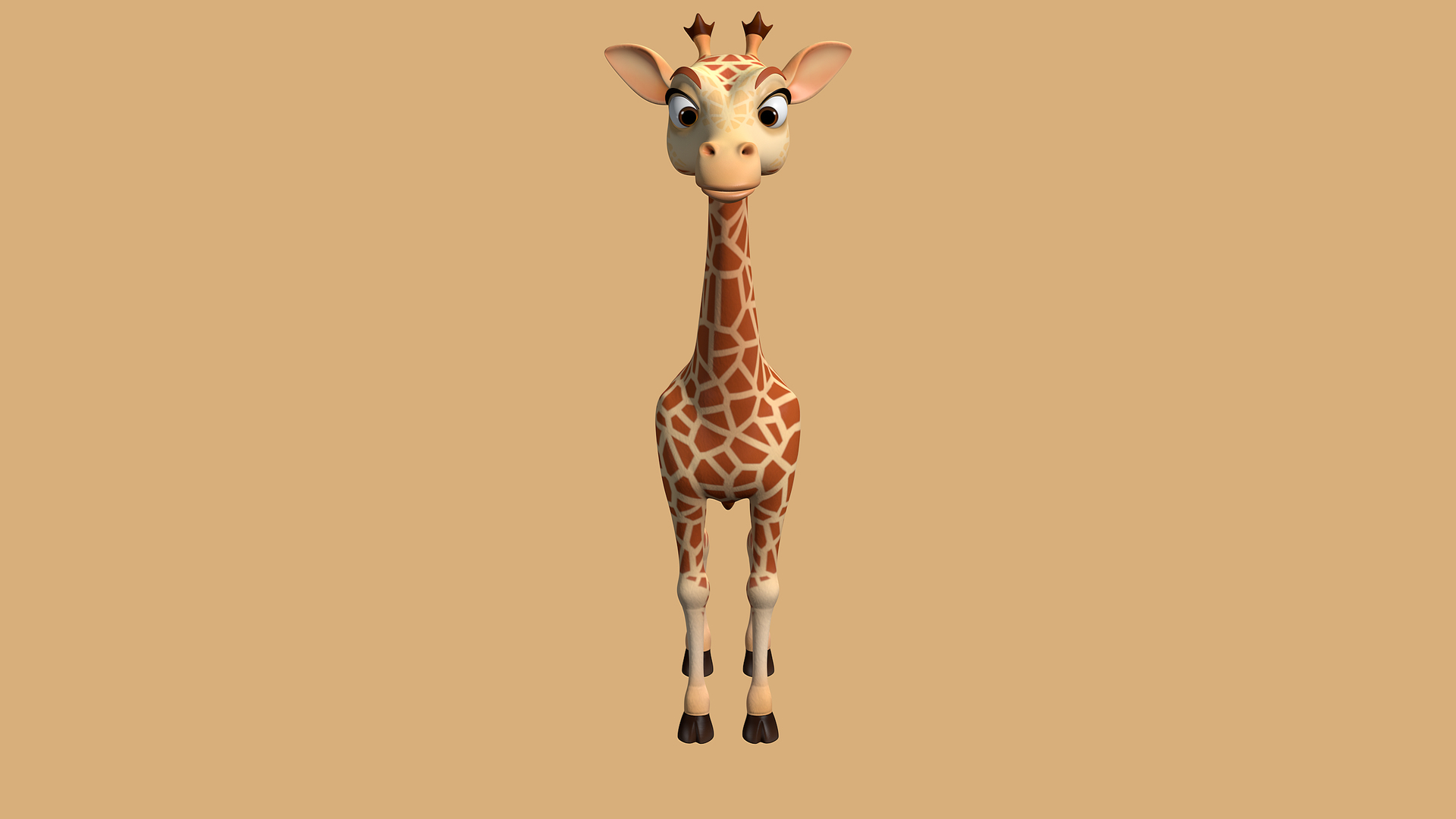 3D Giraffe Cartoon Character Model - TurboSquid 2189595