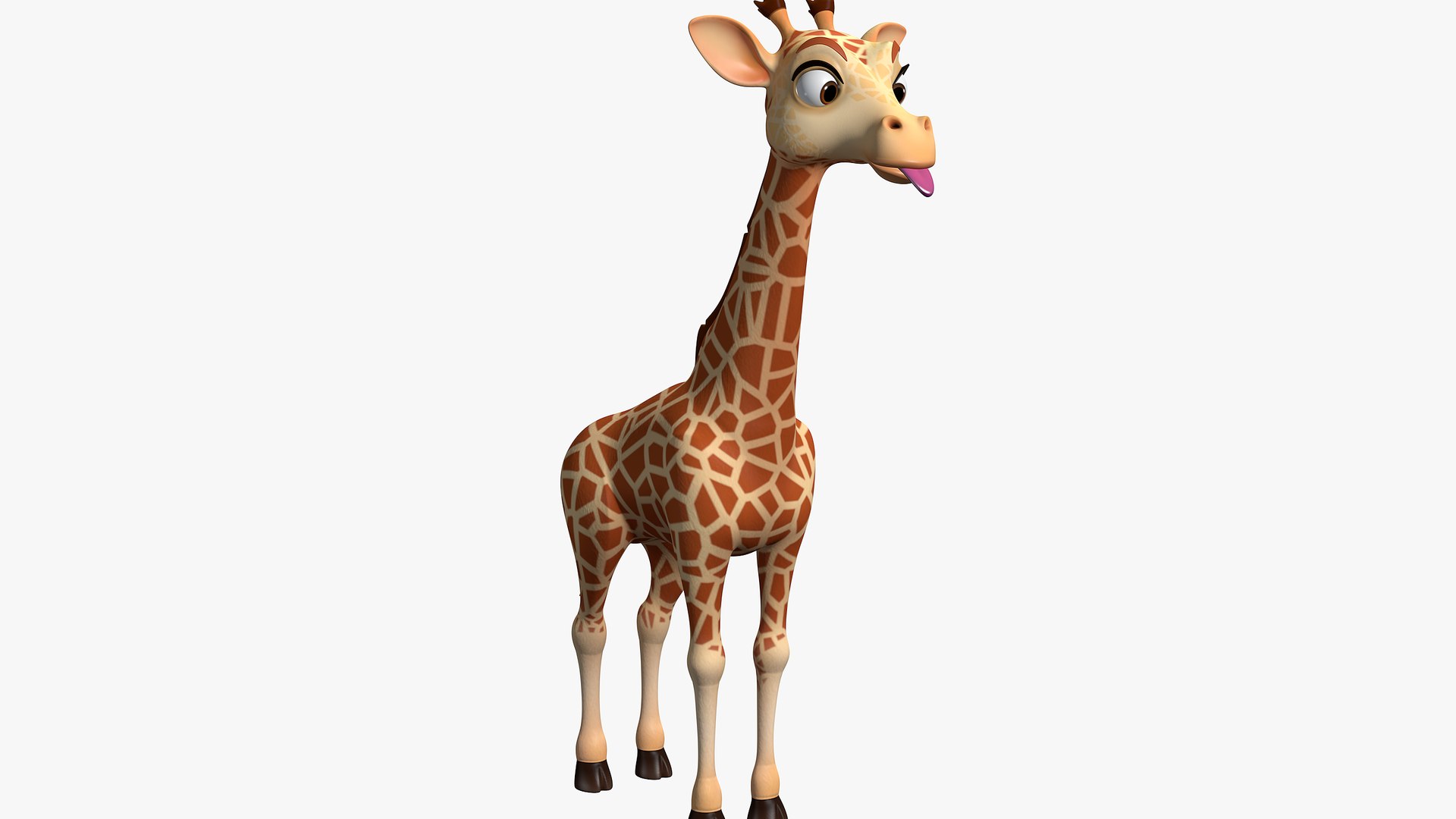 3D Giraffe Cartoon Character Model - TurboSquid 2189595