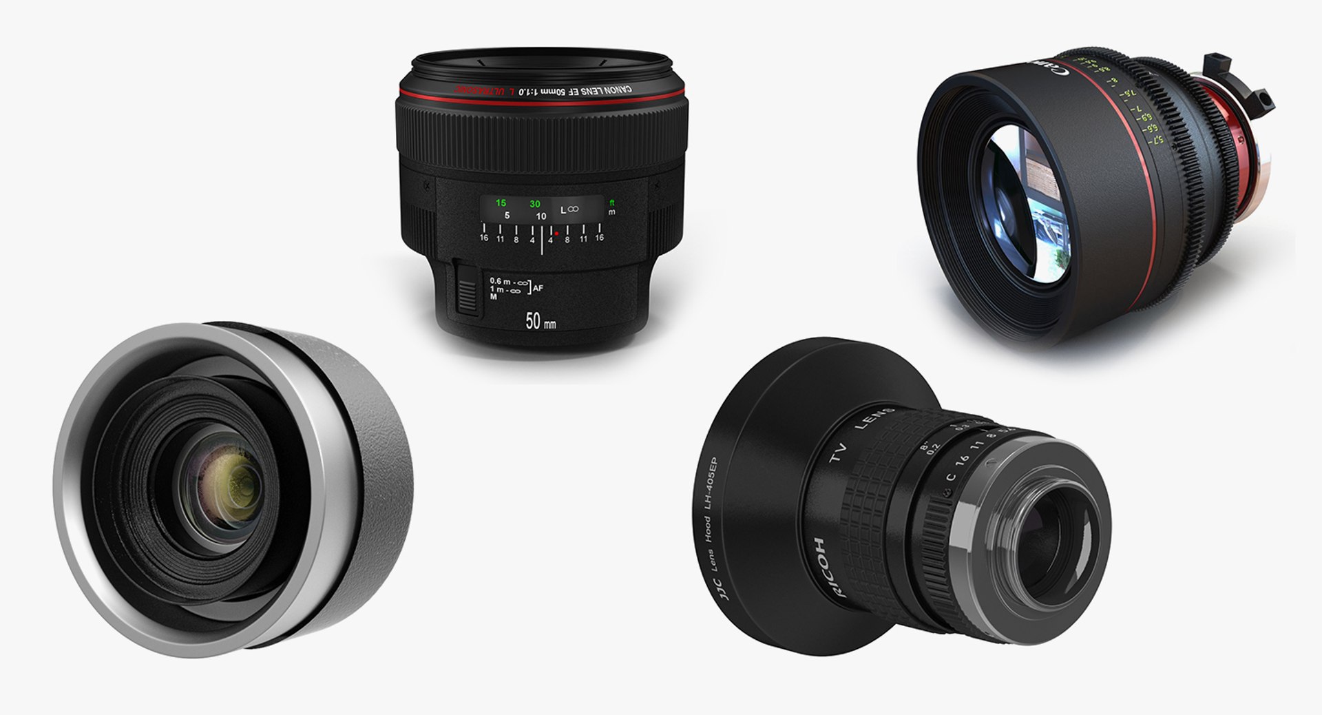 3D Camera Lenses 2 Lens - TurboSquid 1568389