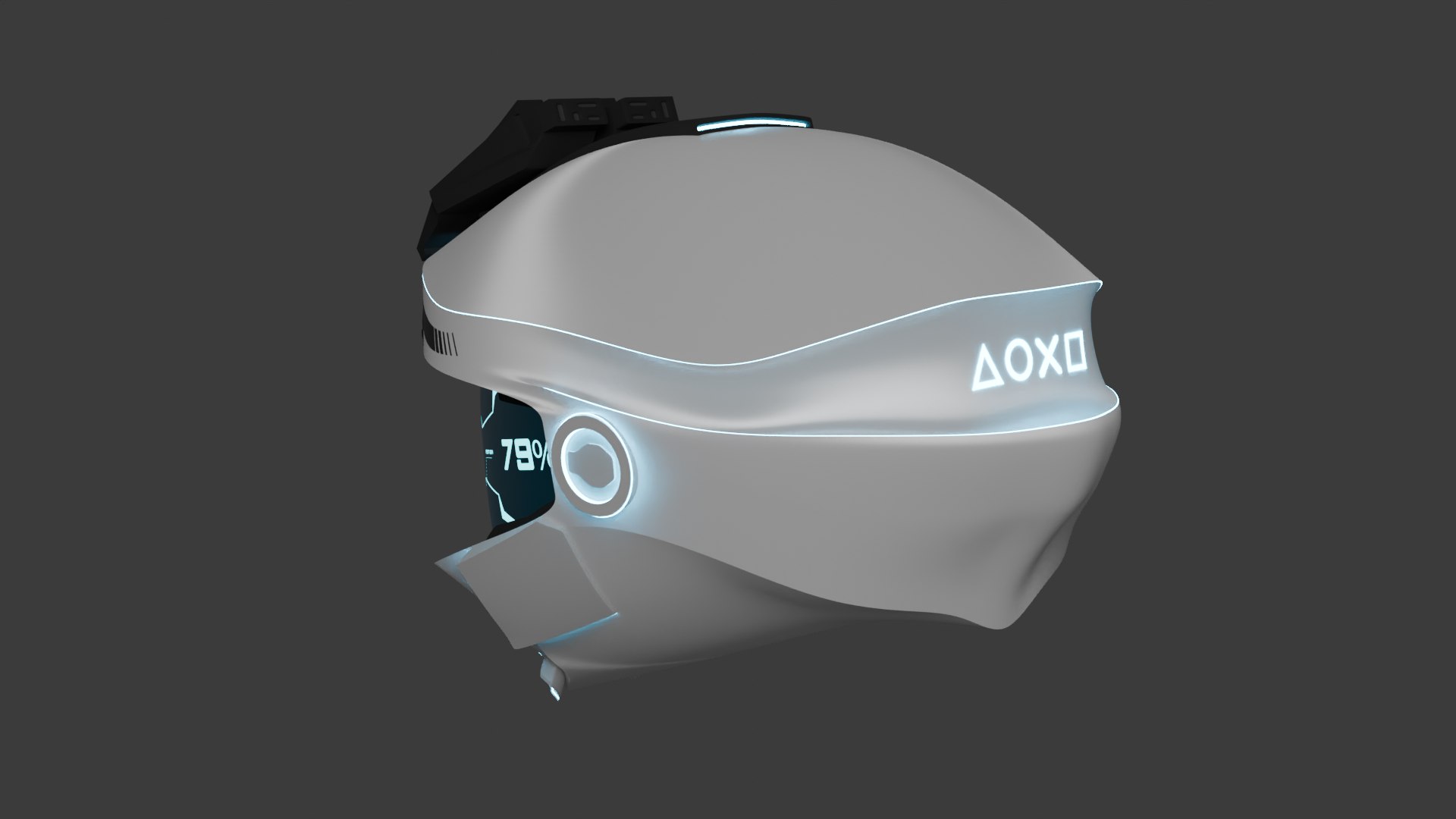 3D Sci-fi Helmet-white - TurboSquid 2230917