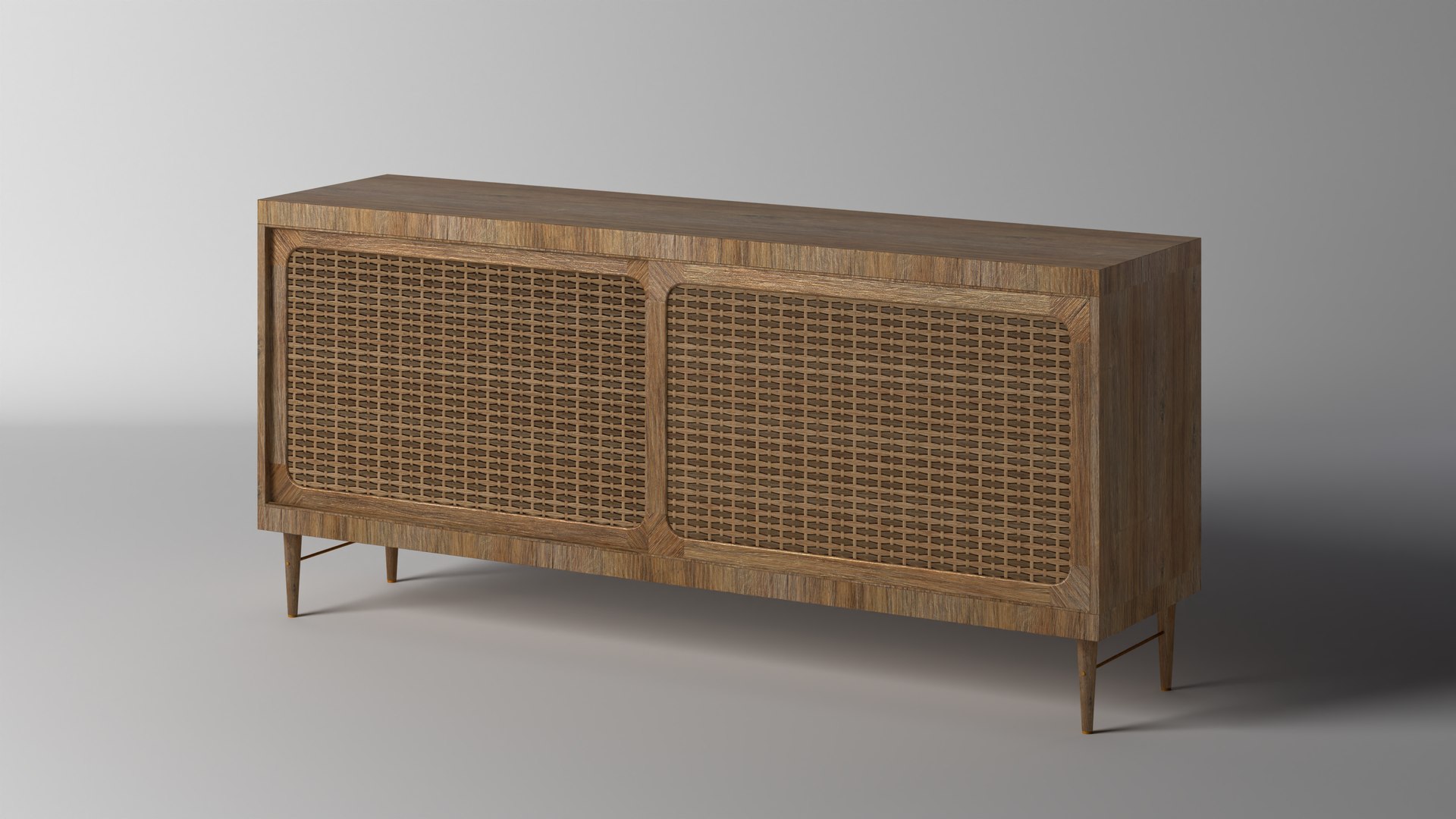 Wicker Sideboard 3D Model - TurboSquid 1602521