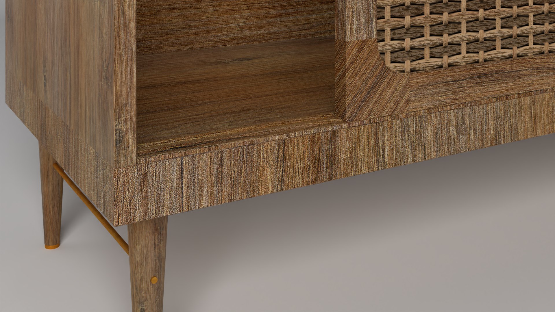 Wicker Sideboard 3D Model - TurboSquid 1602521