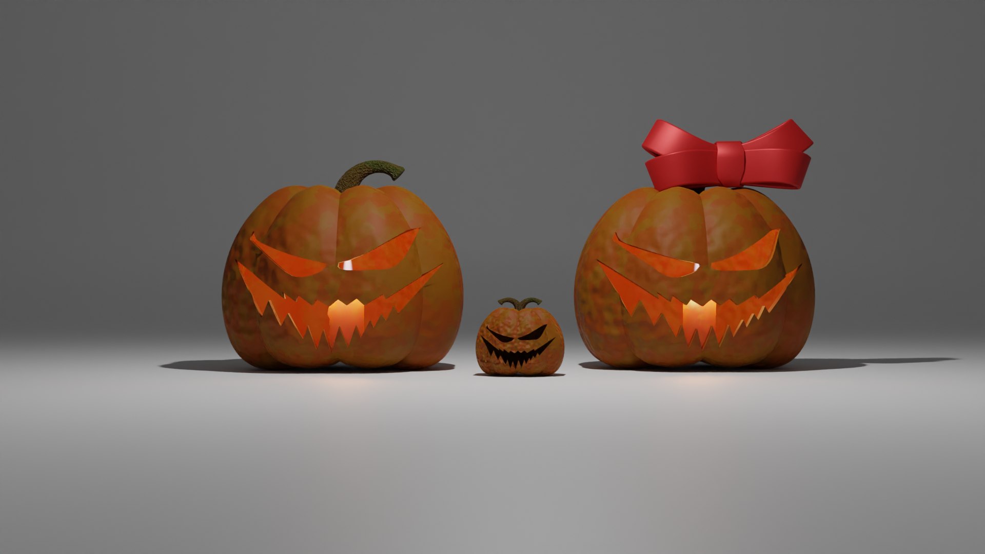 3D halloween pumpkin family model - TurboSquid 2146181