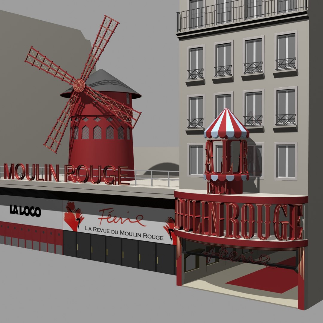 3d model moulin-rouge building