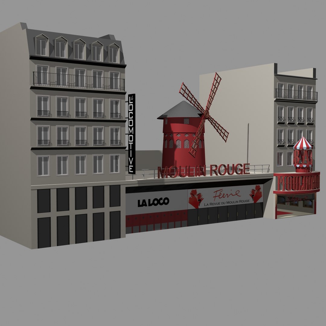 3d model moulin-rouge building