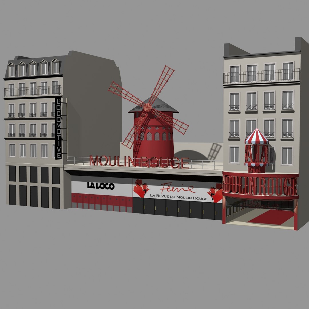 3d model moulin-rouge building