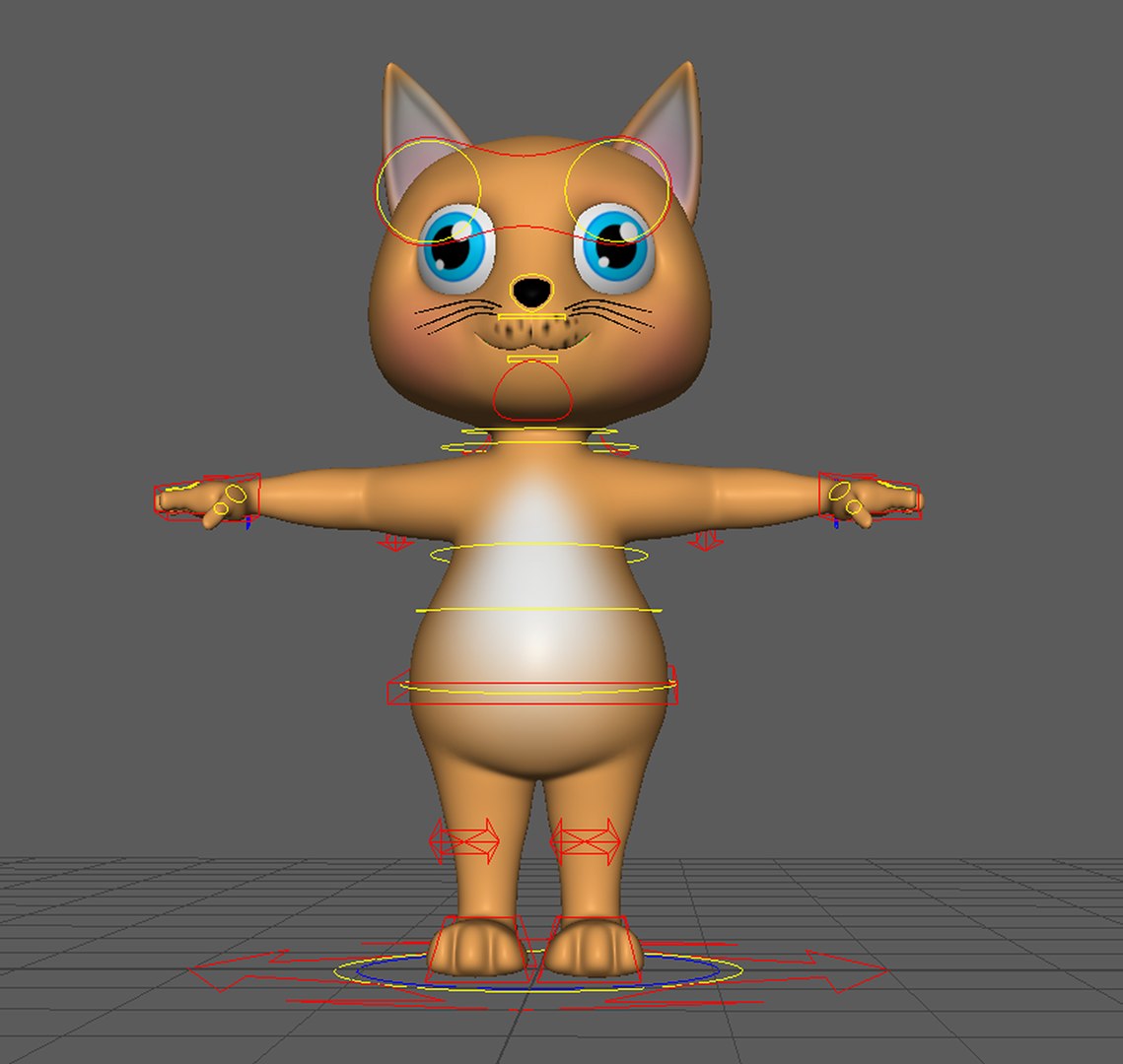 Cartoon Cat Rigged 3D Model 3D - TurboSquid 1741800