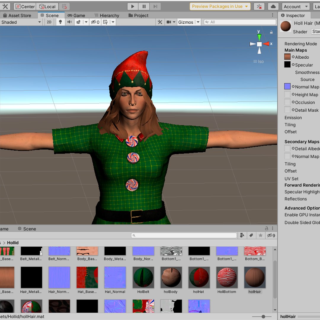 Women Holiday Elf Low-poly 3D Model - TurboSquid 1665248
