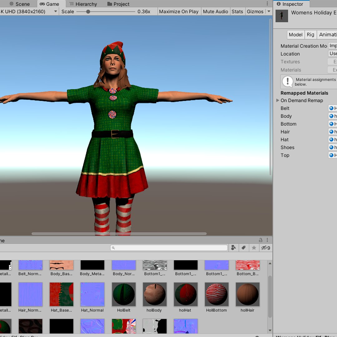 Women Holiday Elf Low-poly 3D Model - TurboSquid 1665248