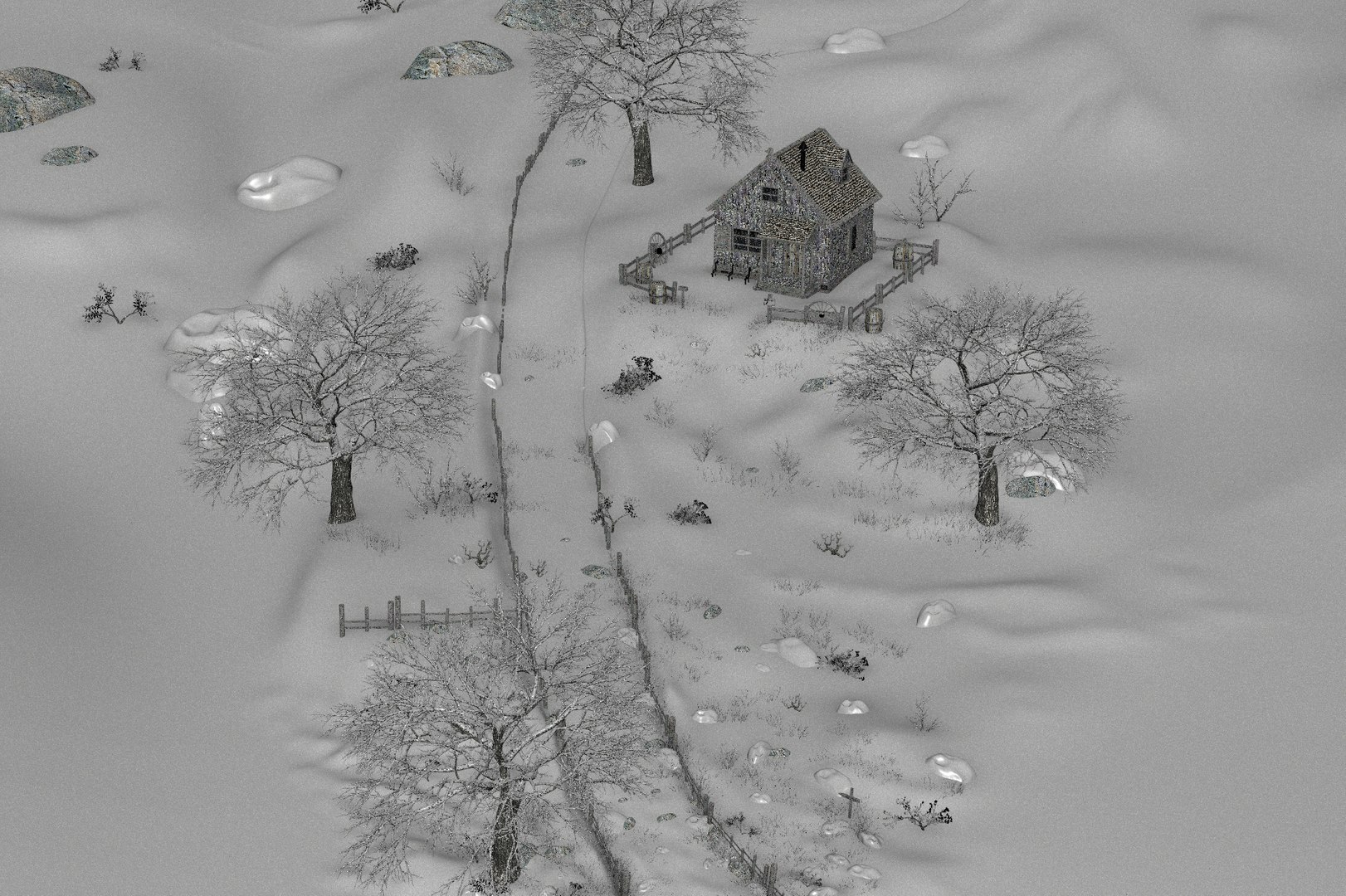 Snow House 3D Model - TurboSquid 1402163