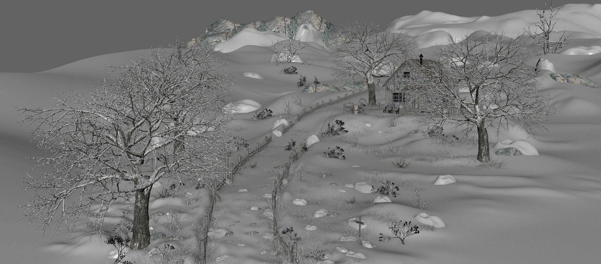 Snow House 3D Model - TurboSquid 1402163