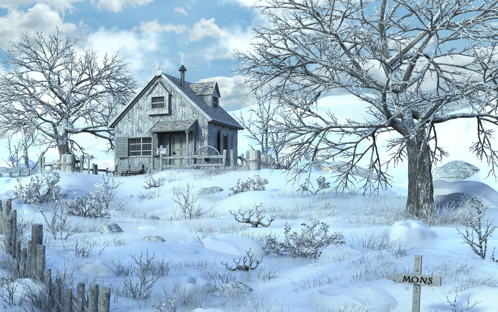 Snow House 3D Model - TurboSquid 1402163